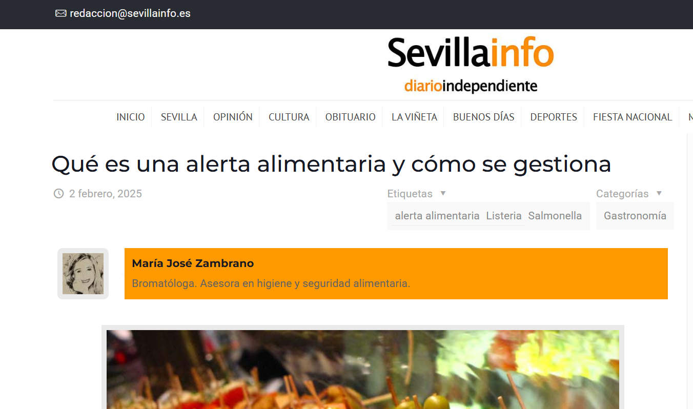 Qué es una alerta alimentaria y cómo se gestiona - Brozam